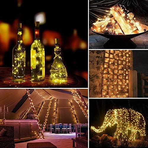 WDWL Solar Lantern String Outdoor Waterproof LED Copper Wire Flashing Home Courtyard Garden Holiday Landscape Decoration Light Strip