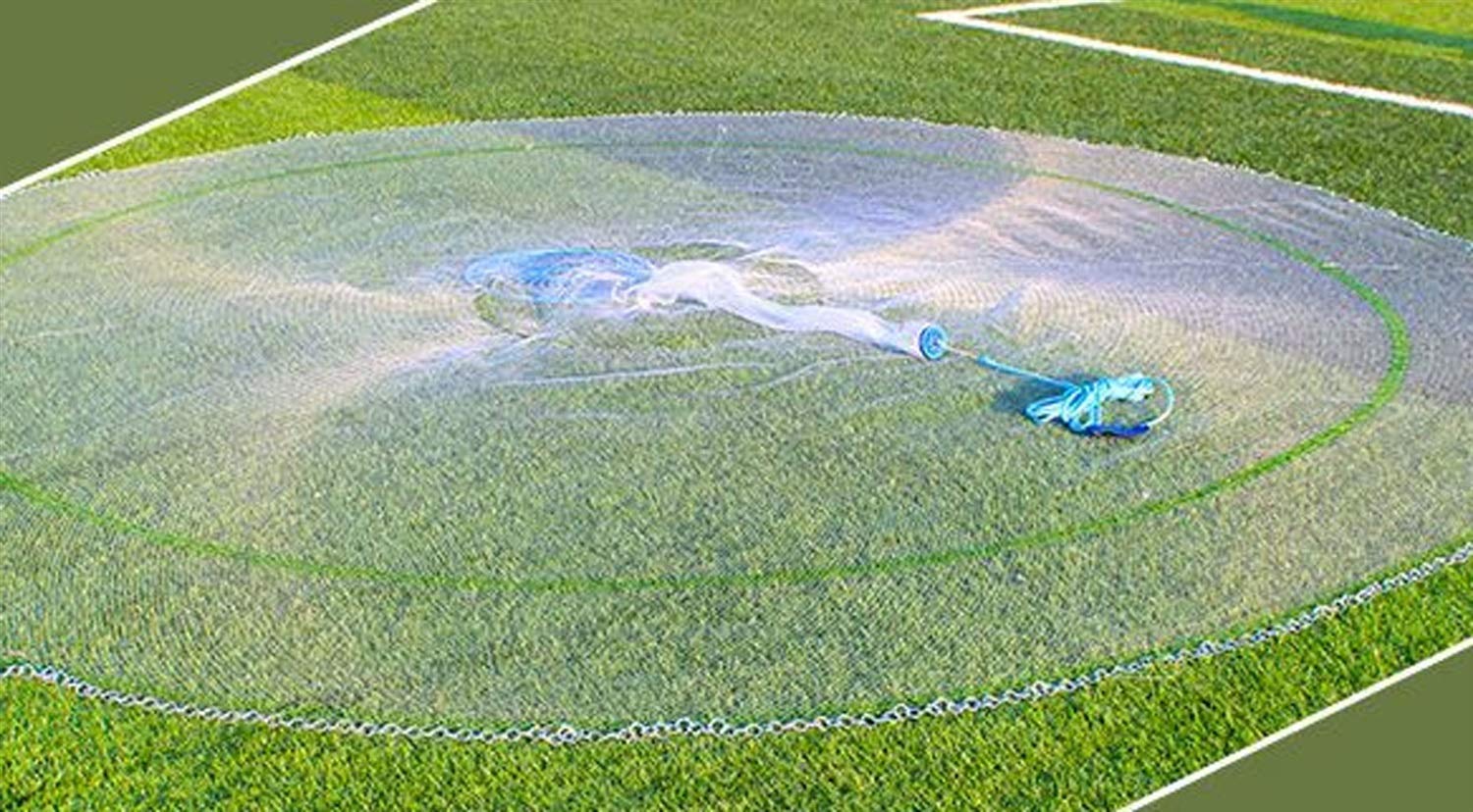 Zjnhl Fishing Equipment/Hand Throwing Automatic Fishing Nets (Size : Height 2.1m Iron Chain) (Size : Height 2.7m Iron Chain)