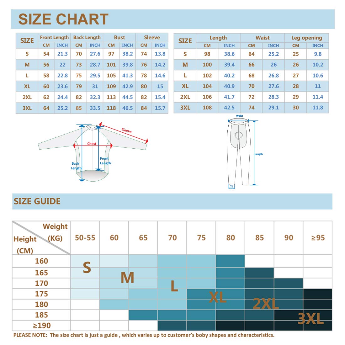 Xtextile Cycling Jersey Set Long Sleeve Zipper Workout Clothes for Men Cycling Clothes Set Tight Compression Leggings and Shirts