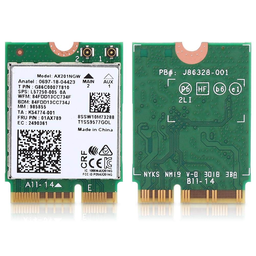 Wireless WiFi Network Card, Bluetooth 5.0-Dual Band Wireless Bluetooth Adapter, Wi-Fi 6 6 Gigabit 2400M Network Card for Laptop and