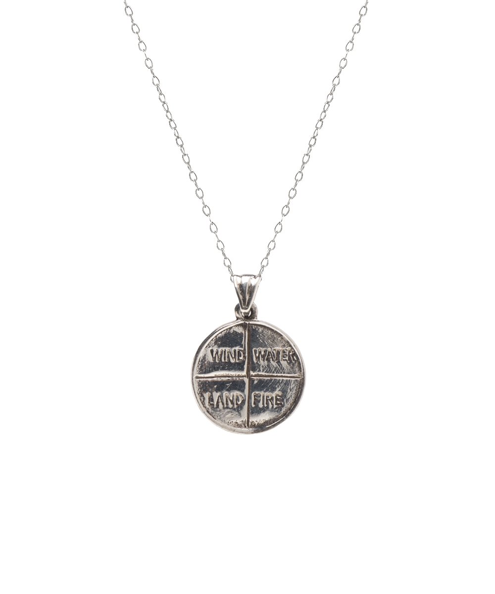 Sterling Silver Four Elements Pendant Necklace, 18"