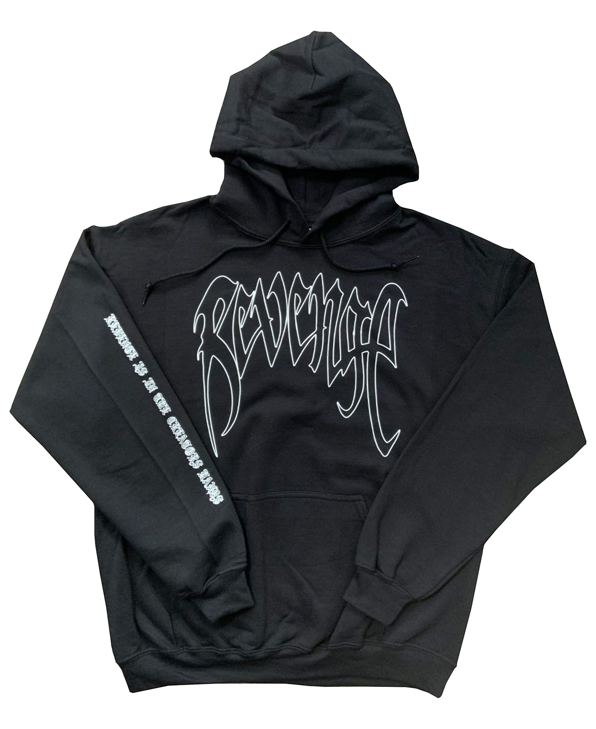 Xxx_tent-tacion Rev-enge Hoodie Black (White Outline) (X-Large)