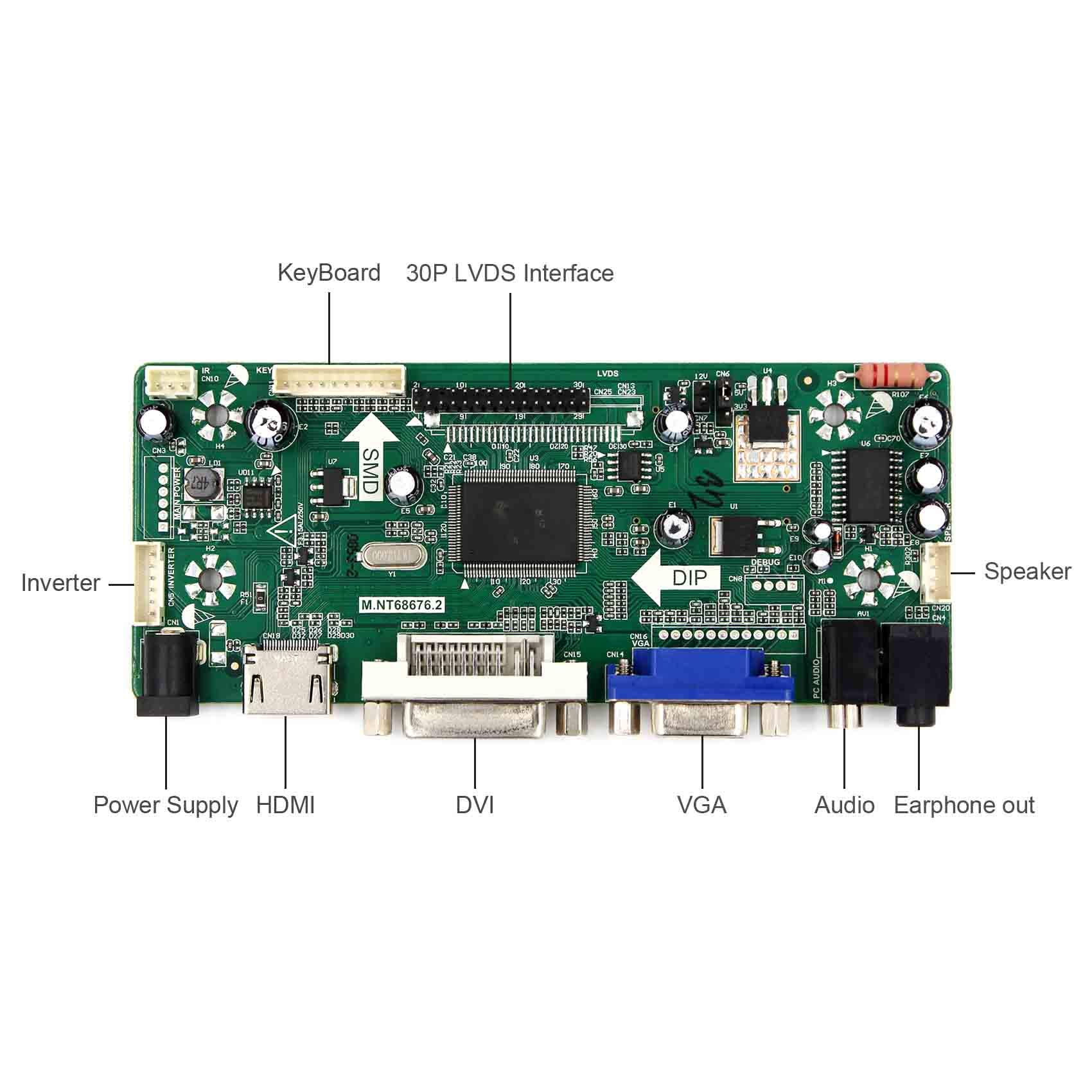 VSDISPLAY 10.4 inch 1024x768 IPS LCD Screen 10.4" VS140T-003A with HD-MI VGA DVI LCD Controller Board