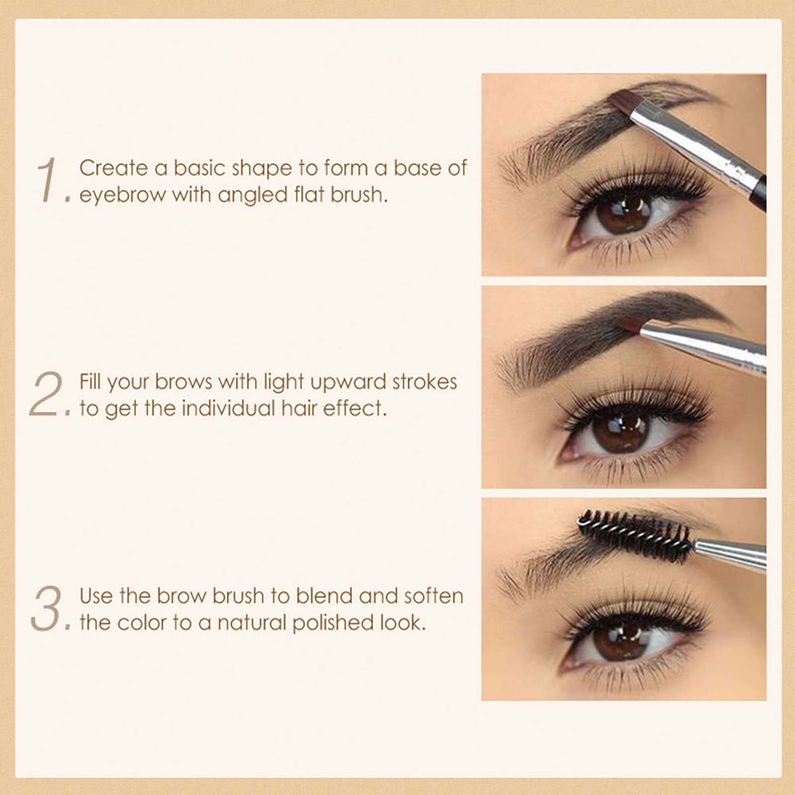 Waterproof Liquid Eyebrow Gels, Smudge-Proof, Sweat Resistant, Full Natural-24Hours Long Lasting Tinted Makeup Color Gel with Brow Pen…(BLACK-BROWN)
