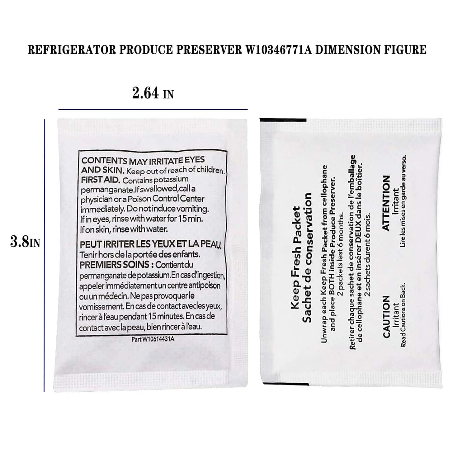 W10346771A Refrigerator Produce Preserver (10 Packets-5 Pack Included) by prime&swift Replacement for 2117689,AH350301,EA3503014,PS3503014