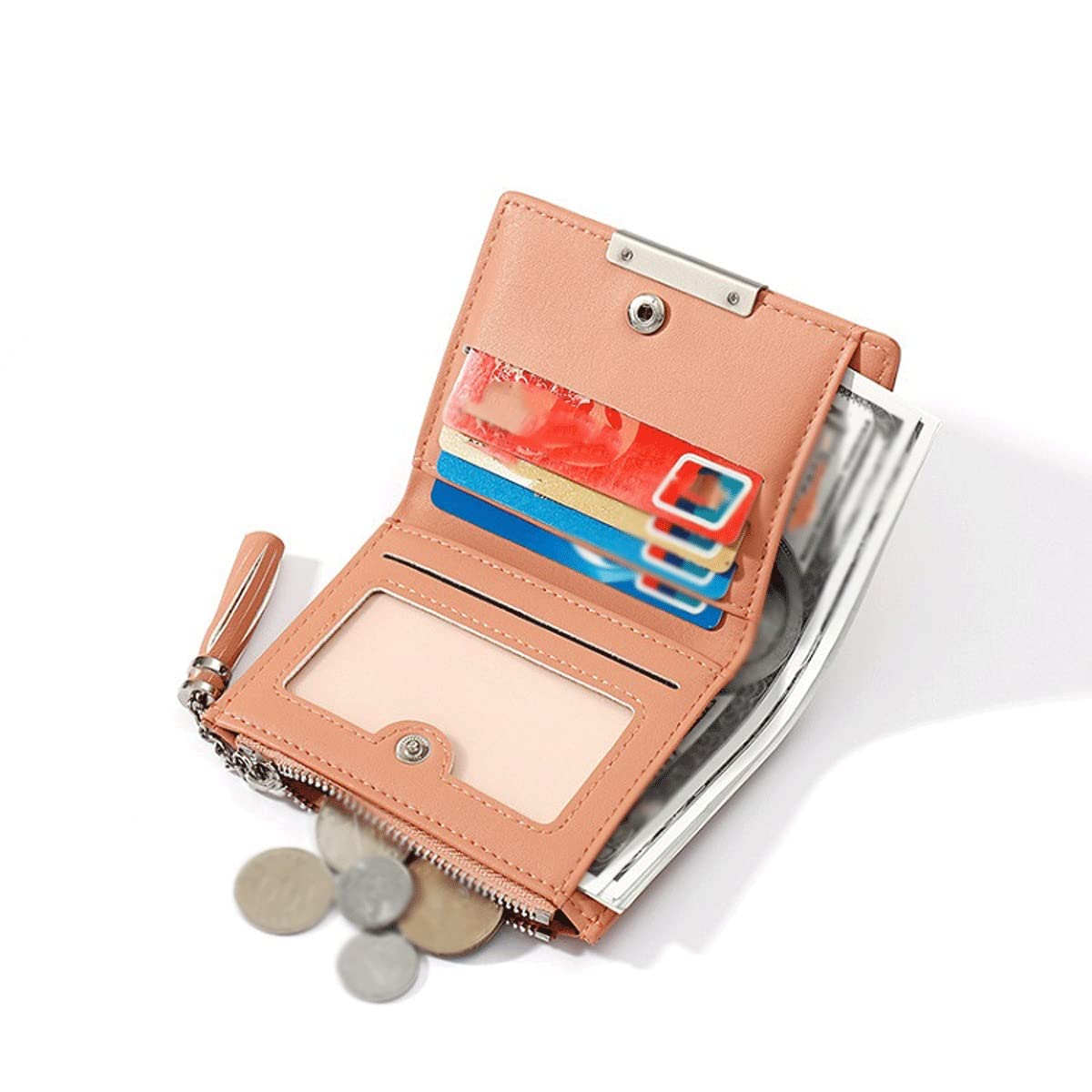 ZEBFYM Women's Wallets, Card Cases & Money Organizers, PU Leather Small Wallets (Color : Black)