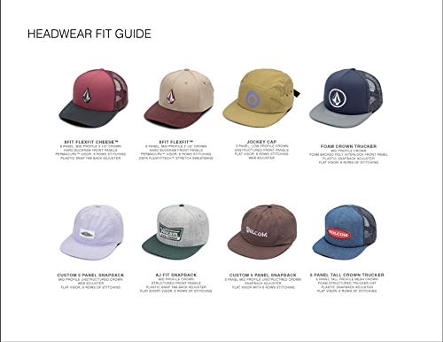 Volcom Men's Full Stone Xfit Hat, Asphalt Black, Large/X-Large