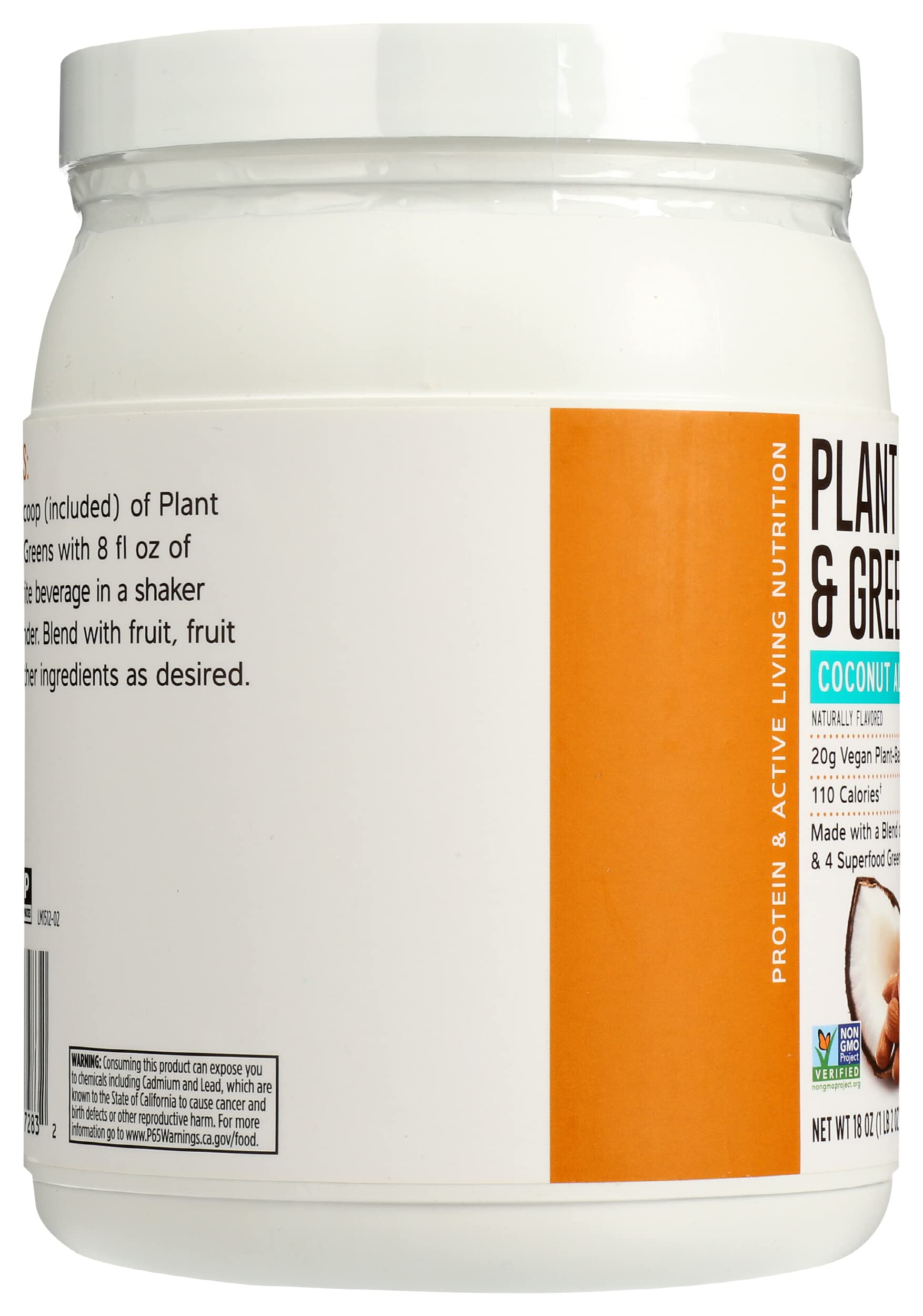 Whole Foods Market, Protein Powder And Greens Coconut Almond, 18 Ounce