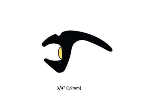 Universal Rubber Reveal Moldings 19mm (3/4") with Clean-Stick Butyl & design line (6')