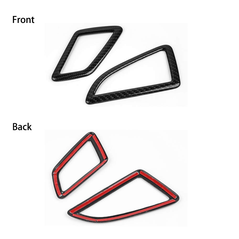 Thenice for 10th Gen Civic ABS Carbon Fiber Style Dashboard Air Vent Trims Wind Outlet Decoration Stickers for Honda Civic 2016 2017 2018 2019 2020 2021