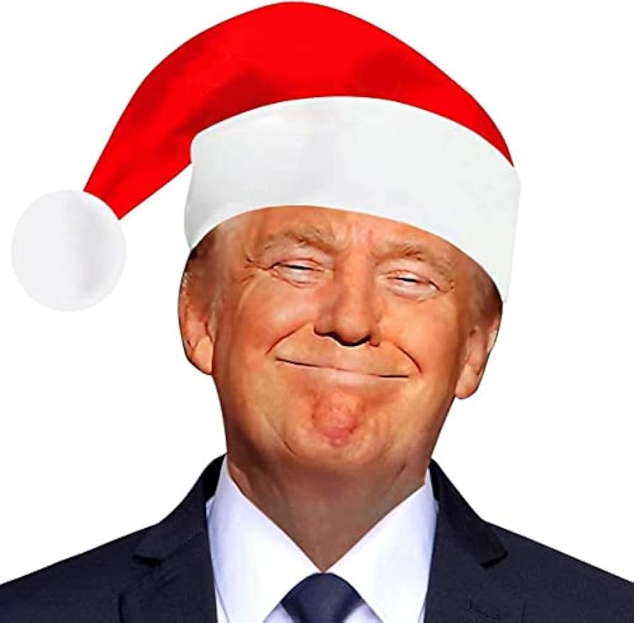 ZIGFRUIT 10 Sheets Funny Trump Christmas Holidays Wrapping Paper Roll for Gifts 17”x27.5” Per Sheet(10 Sheets in A Roll Not Folded Sheets)