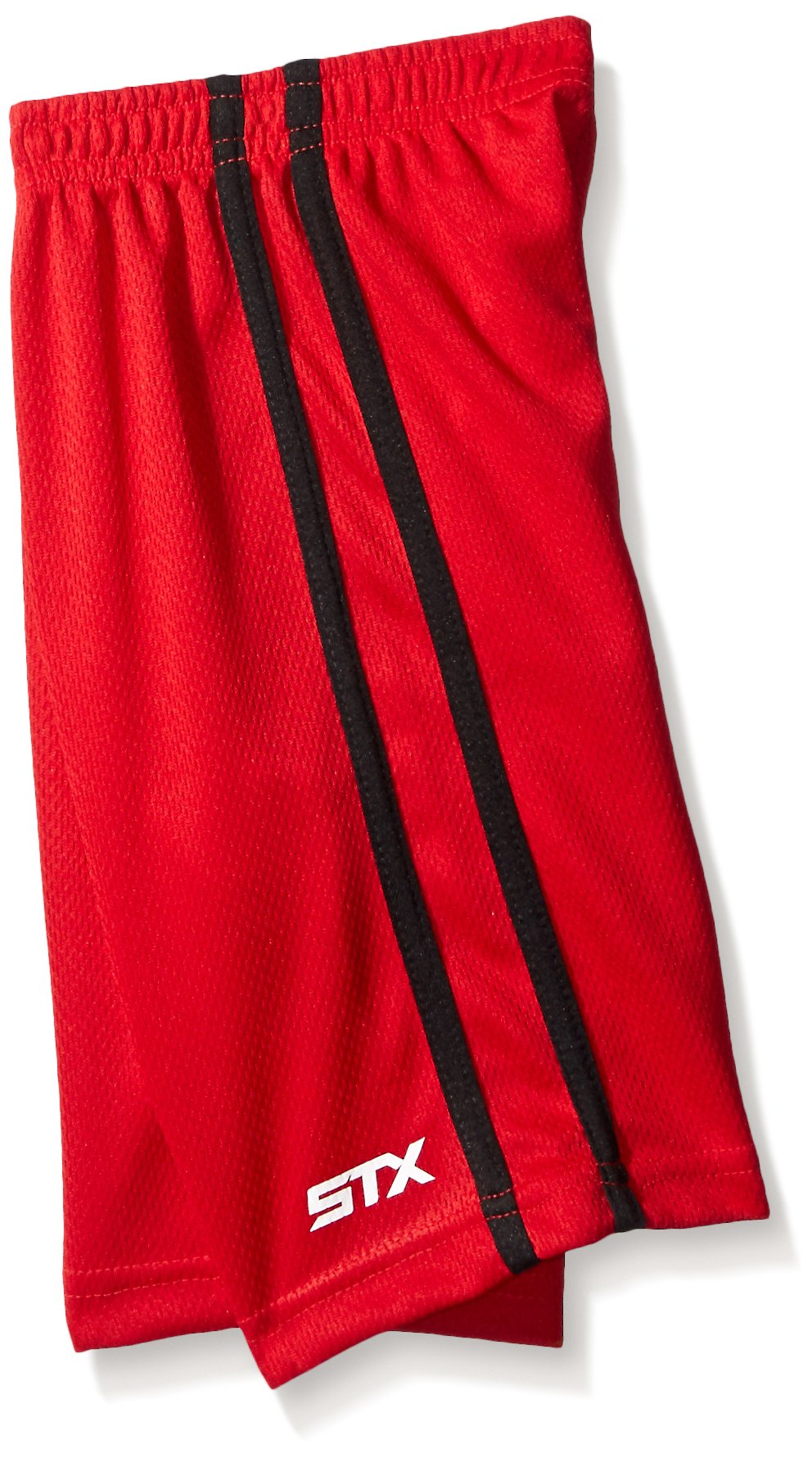 STX Big Boys' 2 Piece Performance Athletic T-Shirt and Short Set, Red/Black, 8