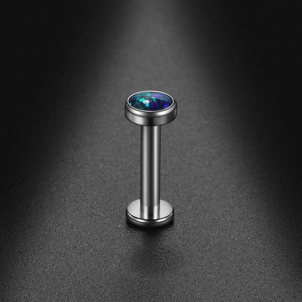 Xpircn G23 Titanium 14G 8mm Labret Monroe Lip Ring Helix Earring Studs Women Men Piercing Jewelry