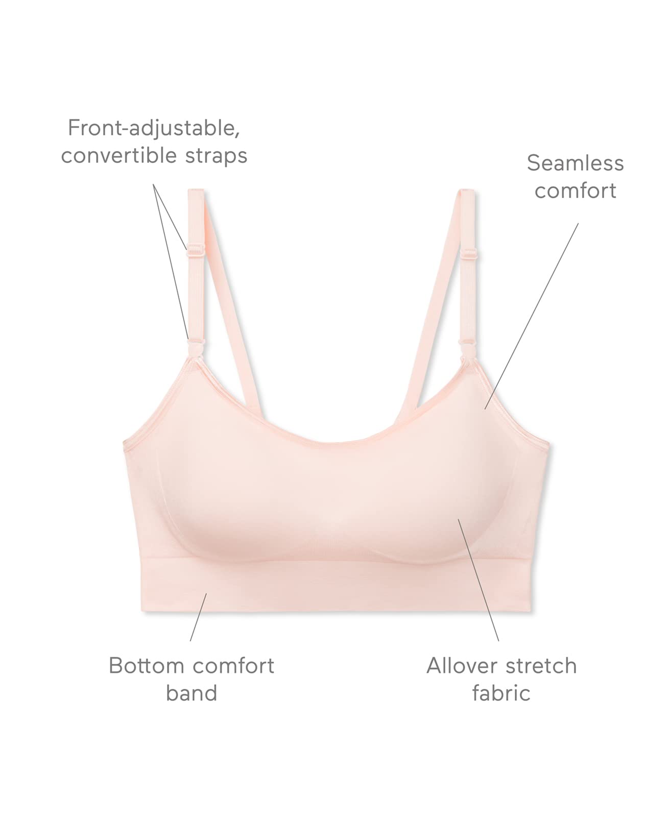 Warner's womens Easy Does It Dig-free Comfort Band With Seamless Stretch Wireless Lightly Lined Convertible Comfort Bra, Butterscotch, Small US