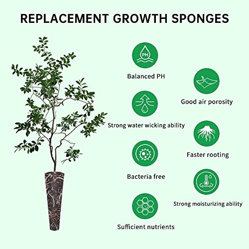 YETTSE Hydroponics Sponge Grow Sponges,Eco-Friendly Plant Growing Plugs Sponges,Seed Starter Sponge Pods,Organic, Sustainable100% Coco Coir Seed Sponges,50 Pack