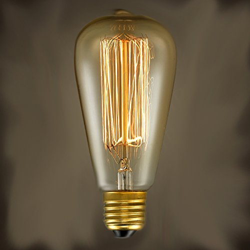 Y-Nut 1 Pack Edison Style Filament ST64 Bulb, 40W 2700K Warm White, Vintage Style Bulb