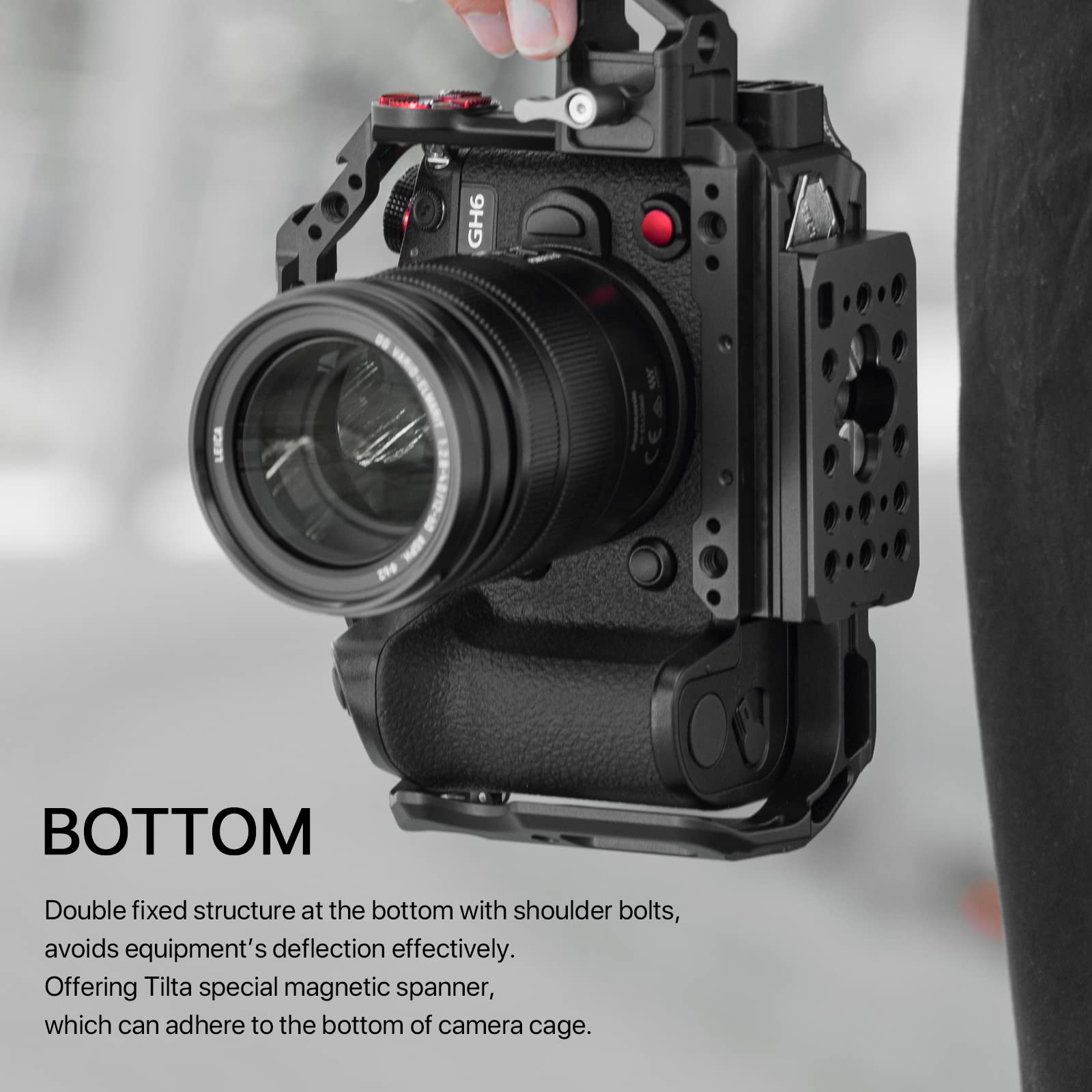 Tilta Full Camera Cage Compatible with Panasonic GH7/GH6 – Black | TA-T15-FCC-B