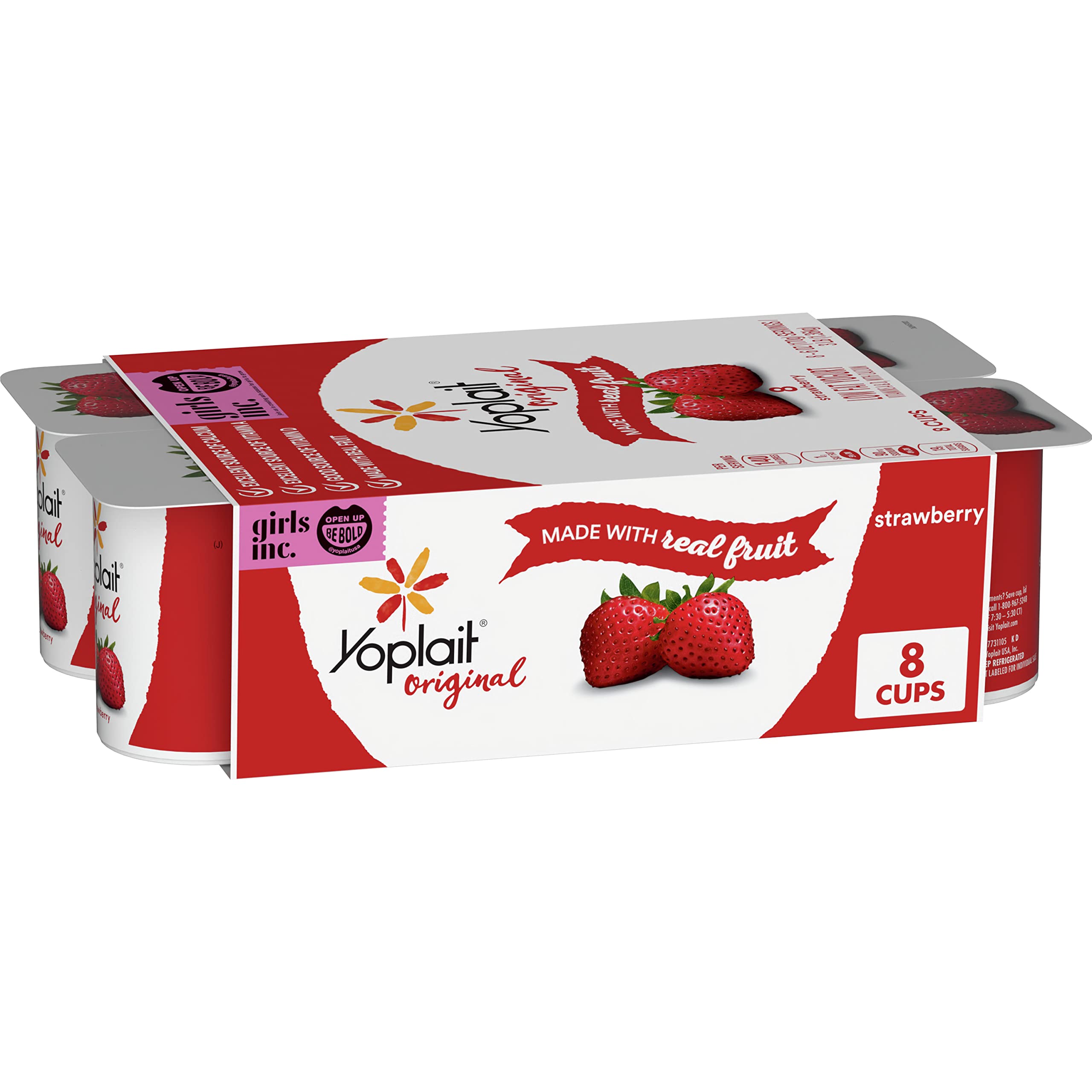 Yoplait Original Strawberry Low Fat Yogurt Pack, 8 Ct