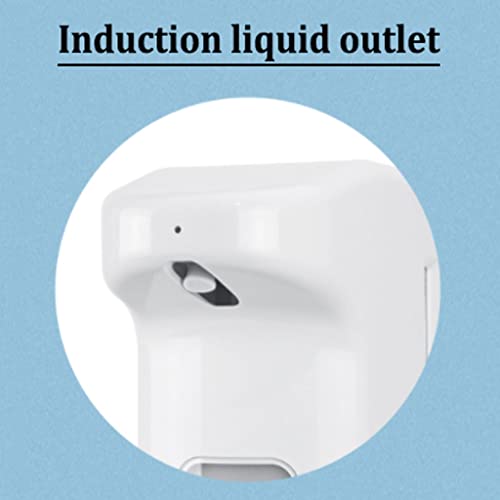 XOUVY Cute 1500ml/50.7oz Automatic Soap Dispenser Wall-Mount Spray Mode Liquid Dispenser W/Water Tray Smart Foaming Touchless Pump Bottles Kitchen Home Decor (White B 2 Pack)