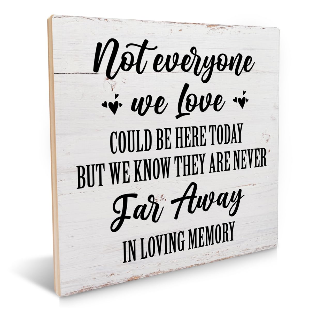 Wedding Sign Remembrance in Loving Memory Wood Plaque Tabletop Sign We Know You Would Be Here Today Sign Decorative Desk Wall Decor 6.2 X 6.2 Inches
