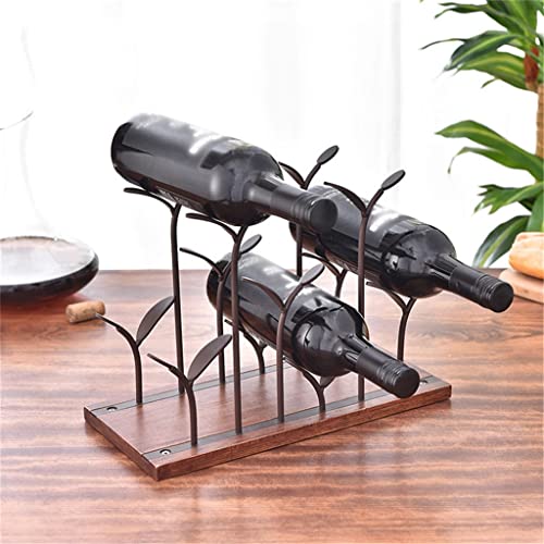 WENLII Iron Small Sapling Wine Rack Metal freestanding Kitchen Storage Rack Wine Cabinet Wine Rack