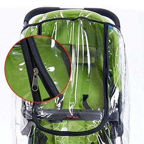Yosoo Baby Stroller Waterproof Rain & Wind Shield, Universal Pushchairs Transparent Weather Shield Dust Cover with Window, Fit Most Strollers
