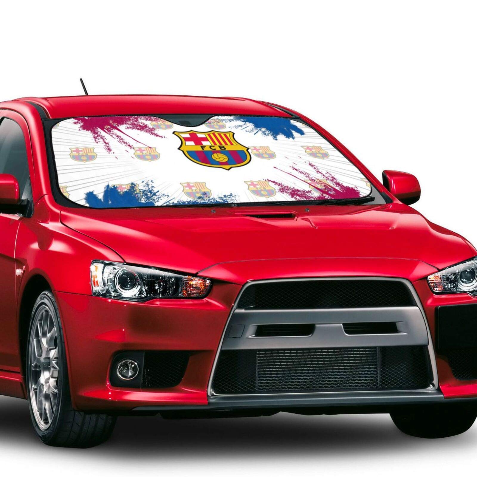 Team ProMark Barcelona Car Windshield Sun Cover Foldable Sun Shield Blocks UV Rays Auto Front Window Windshield Sunshade Protector Vehicle Interior(Medium