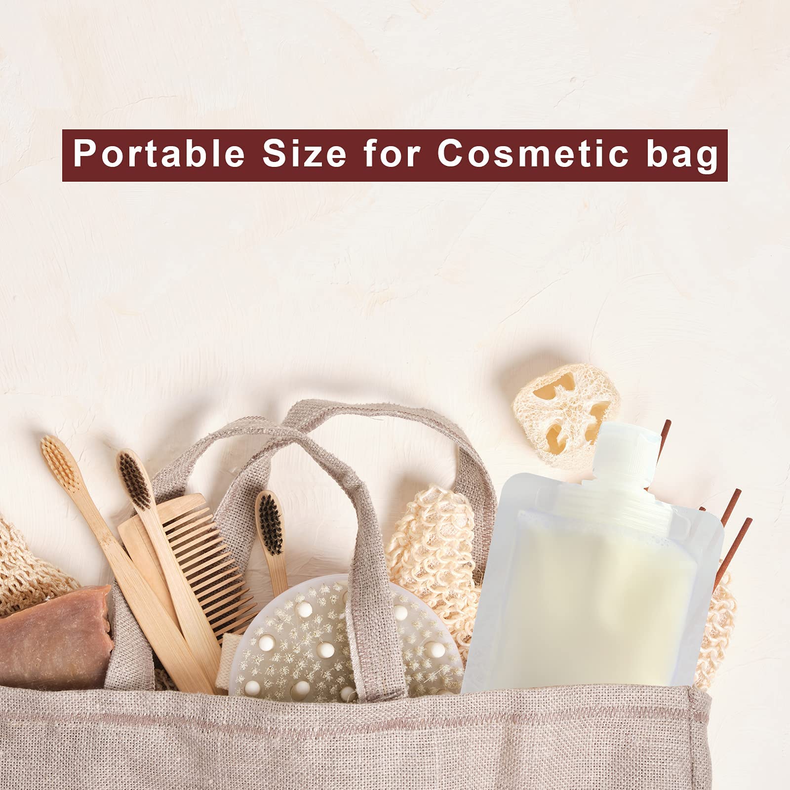 YASUOA 12 Pieces Travel Size Refillable Pouch for Toiletries Bulk 30ml/50ml/100ml, TSA Approved Squeeze Empty Stand Up Pouches for Liquids Lotion Shampoo Bags, Leak Proof Cosmetic Containers
