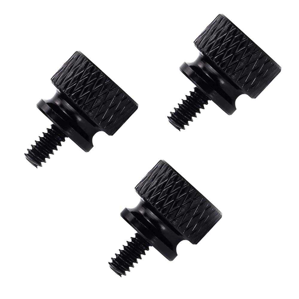 YATENG 10-pcs Anodized Aluminum Computer Case Thumbscrews (6-32 Thread) for Computer Cover / Power Supply / PCI Slots / Hard Drives DIY Personality Modification & beautification (Black)