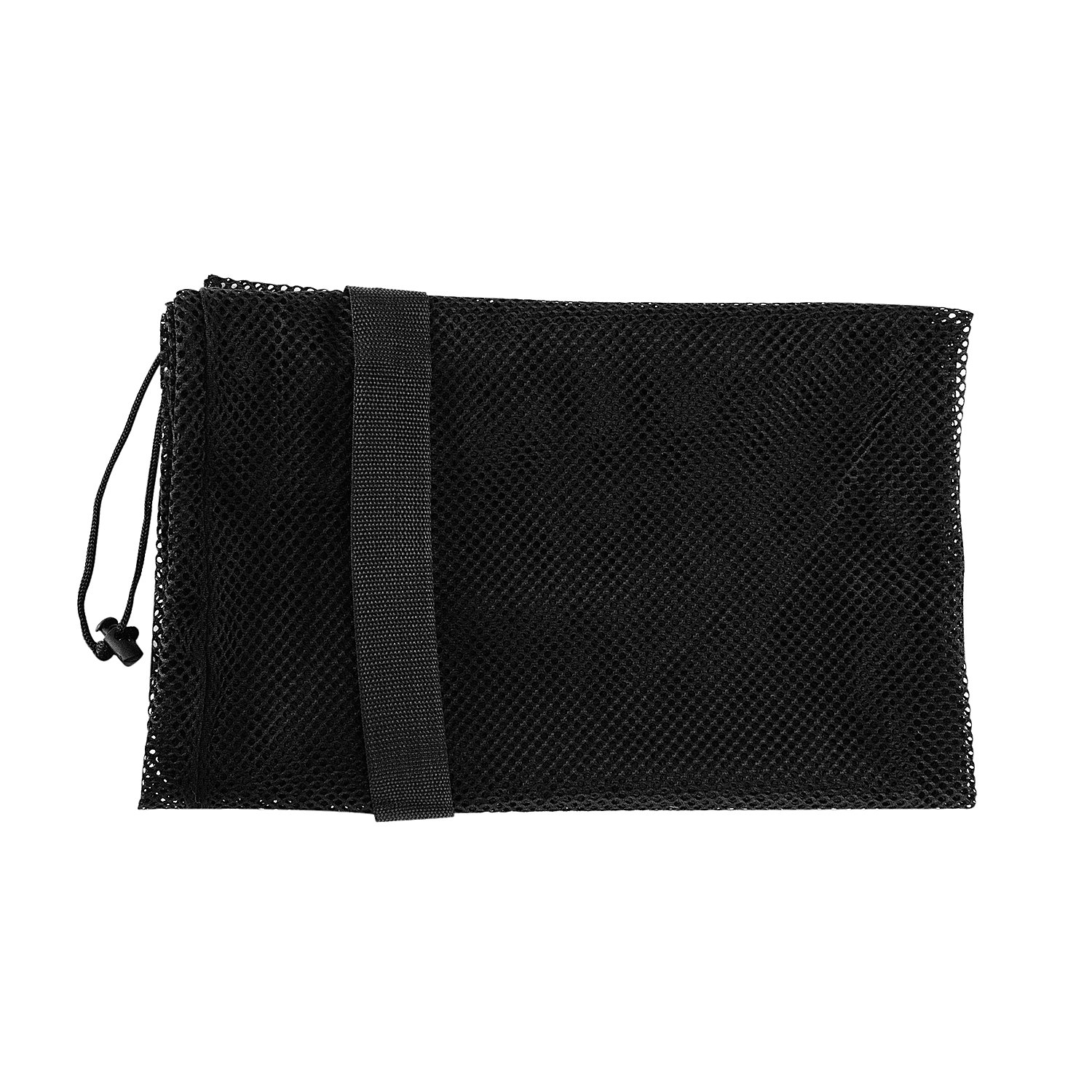 Super Z Outlet Sports Ball Bag Drawstring Mesh - Extra Large Professional Equipment with Shoulder Strap Black (30" x 40" Inches)