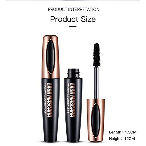 Tide brand tribe 4d Silk Fiber Mascara Waterproof And Easy To Dry Natural Soft Long Eyelash Makeup Mascara Black Thick Eyelash (Color : 02)