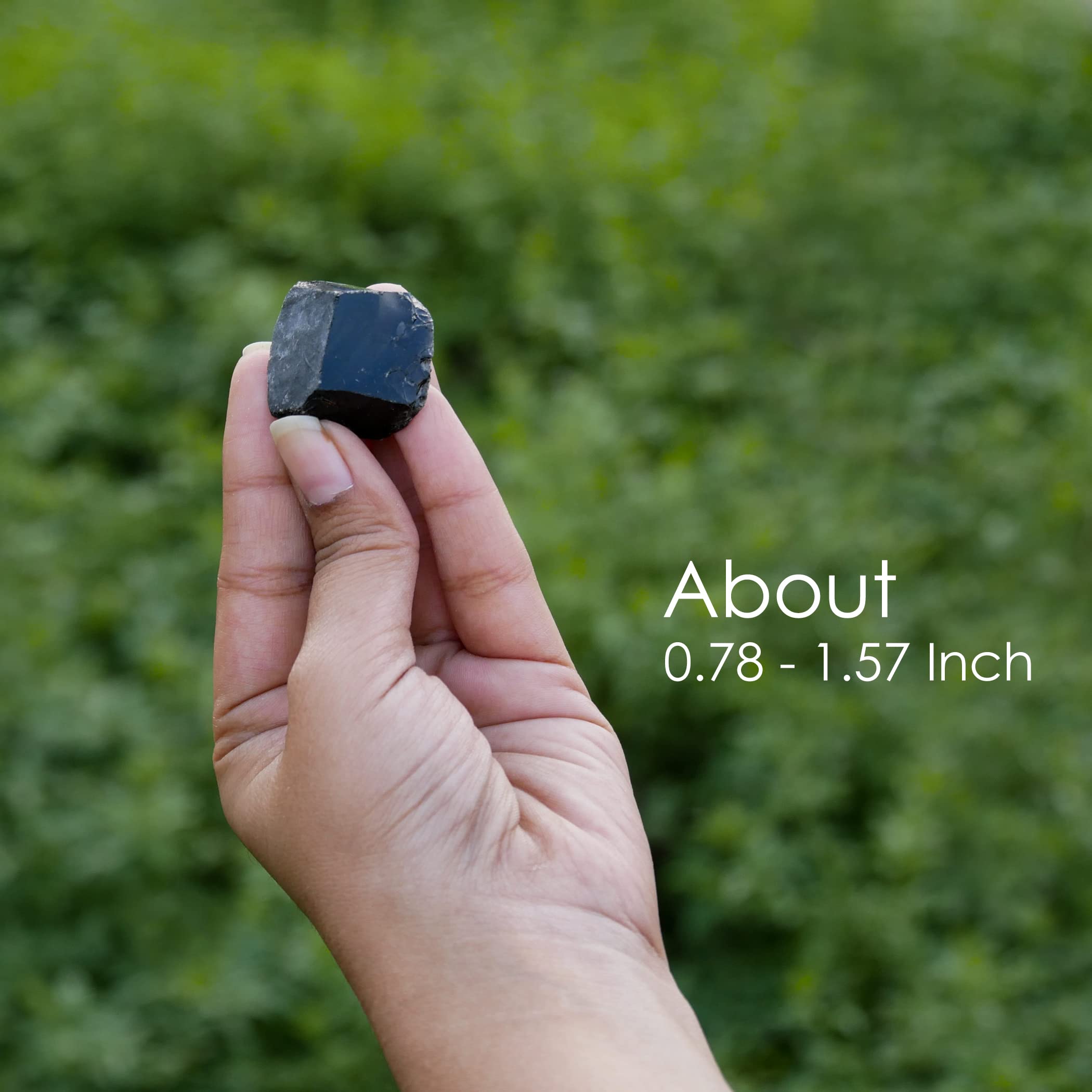 YATSKIA 1lb Black Obsidian Crystal - Raw Stones - Healing Crystals - Obsidian Stone - Black Stones and Crystals - Raw Stones for Tumbling - Crystals Bulk - Crystals and Healing Stones Bulk