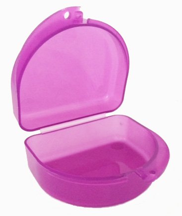 Zumoe Lacrosse Mouthguard Case Retainer Case - Lacrosse Sticks (Purple)