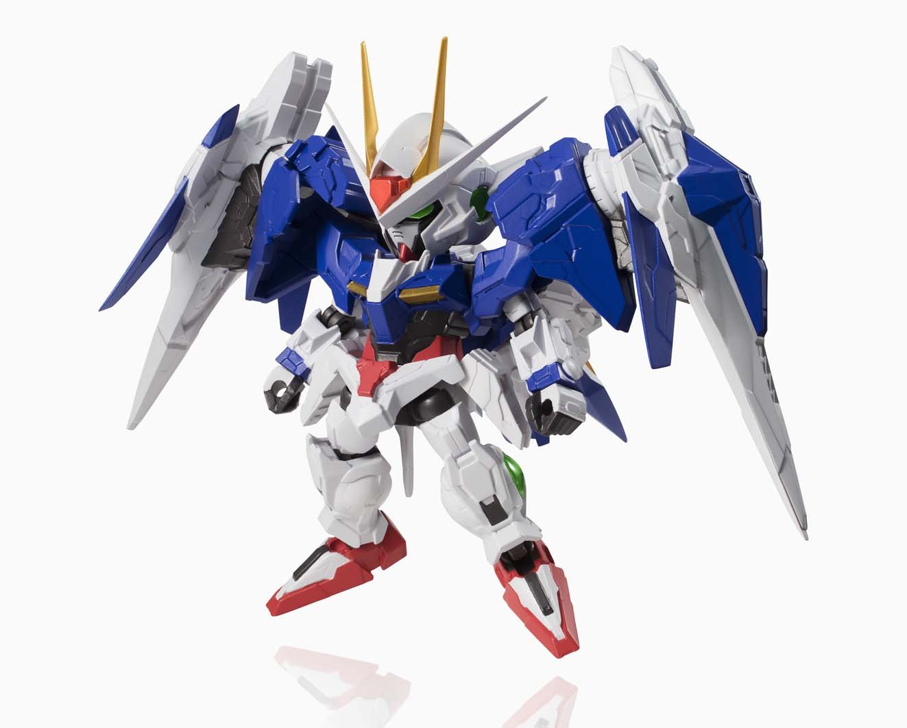 TAMASHII NATIONS Bandai Nxedge Style 00 Gundam and 00 Raiser 00 Gundam Action Figure