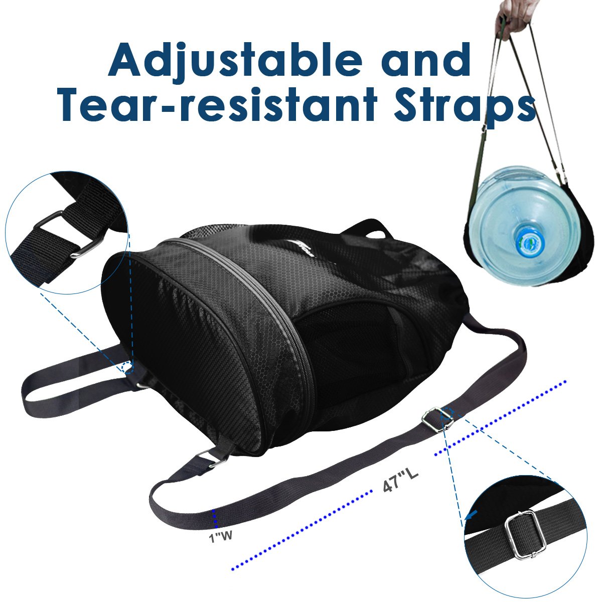 YOULERBU Dry Wet Drawstring Backpack Bag with Shoe Compartment Sackpack Heavy Duty String Bag Sports Gymsack Swim Beach Bag Black