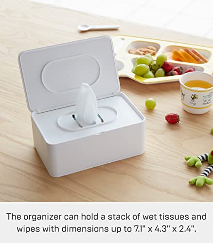 Yamazaki Home Smart Wet Tissue Case - Flushable Wet Wipes Holder Dispenser Storage Box Container For Bathroom - Abs Plastic