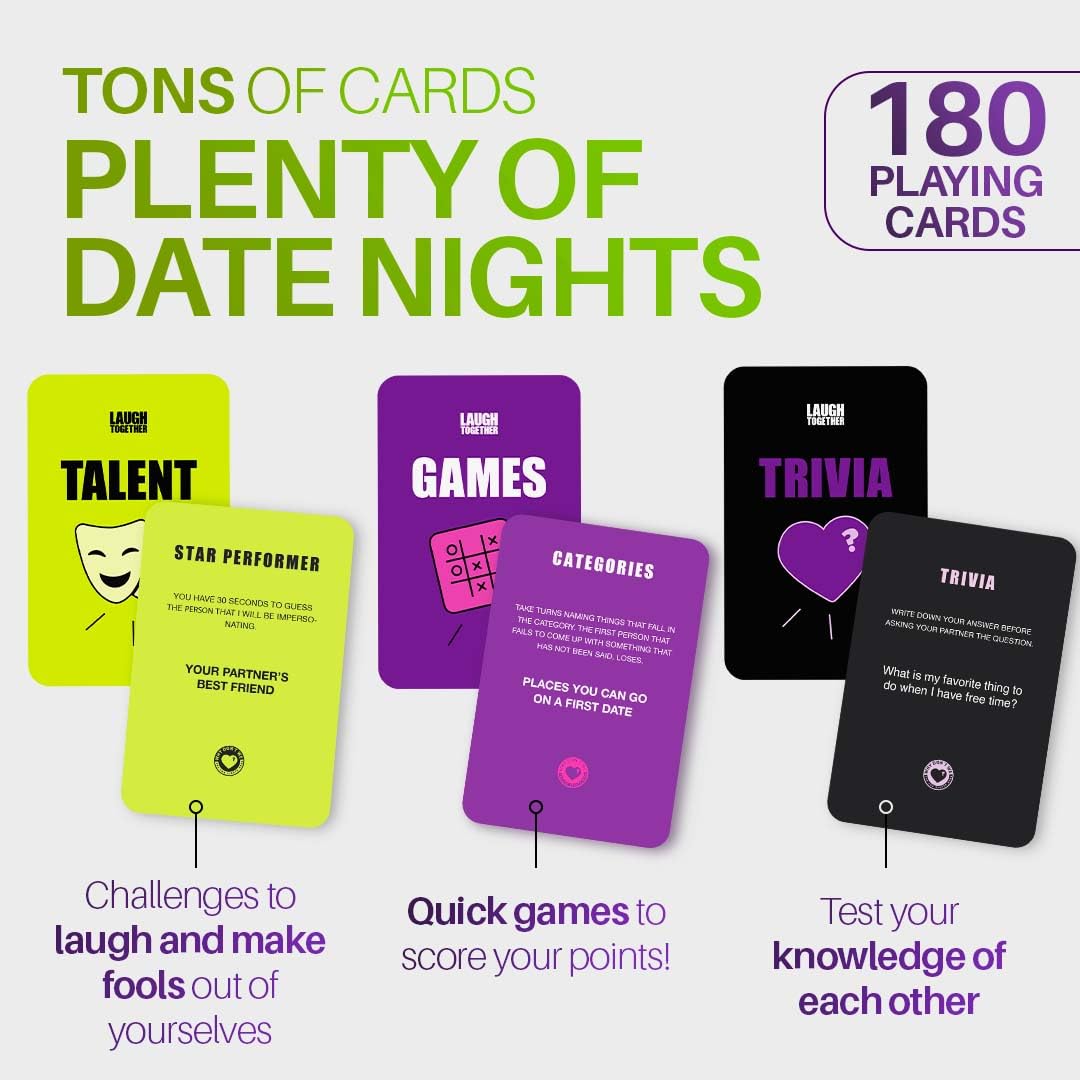 Why Don't We Laugh Together? Couples Game with 200 Cards: Talents, Games, Trivia for 2 Players