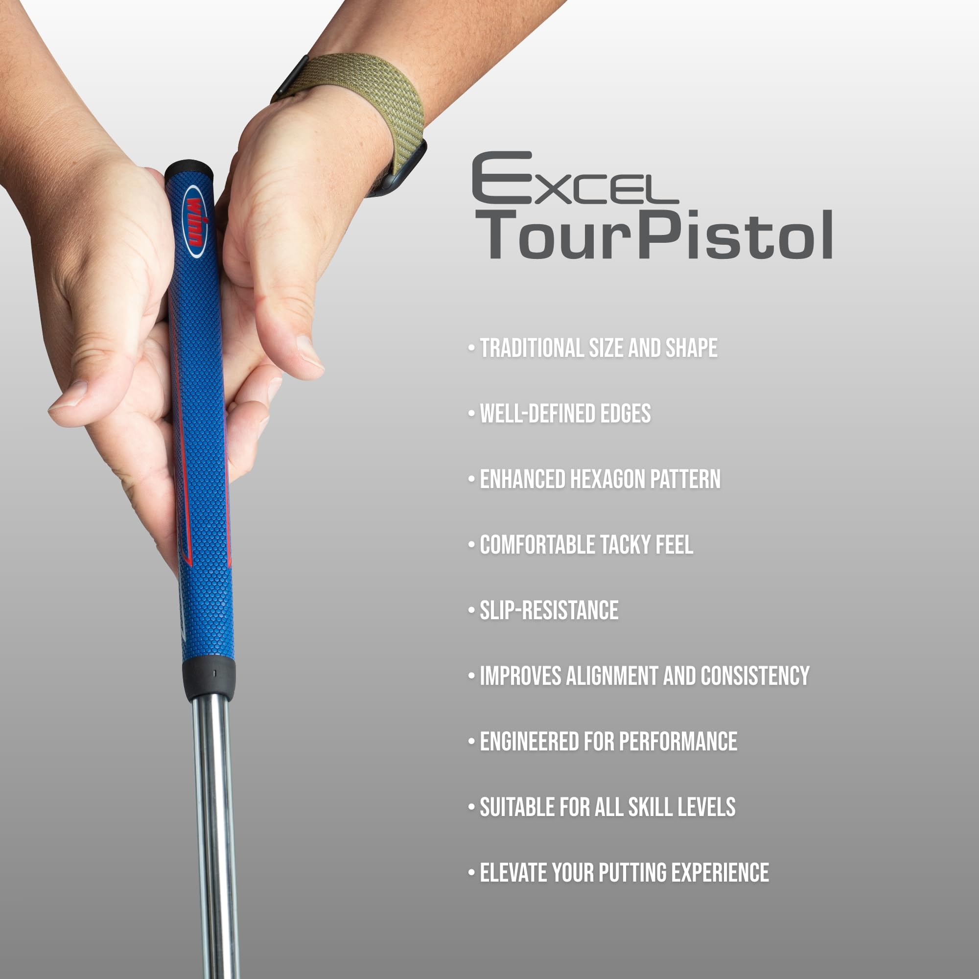 Winn Excel Medallist Pistol Putter Grip (Black)