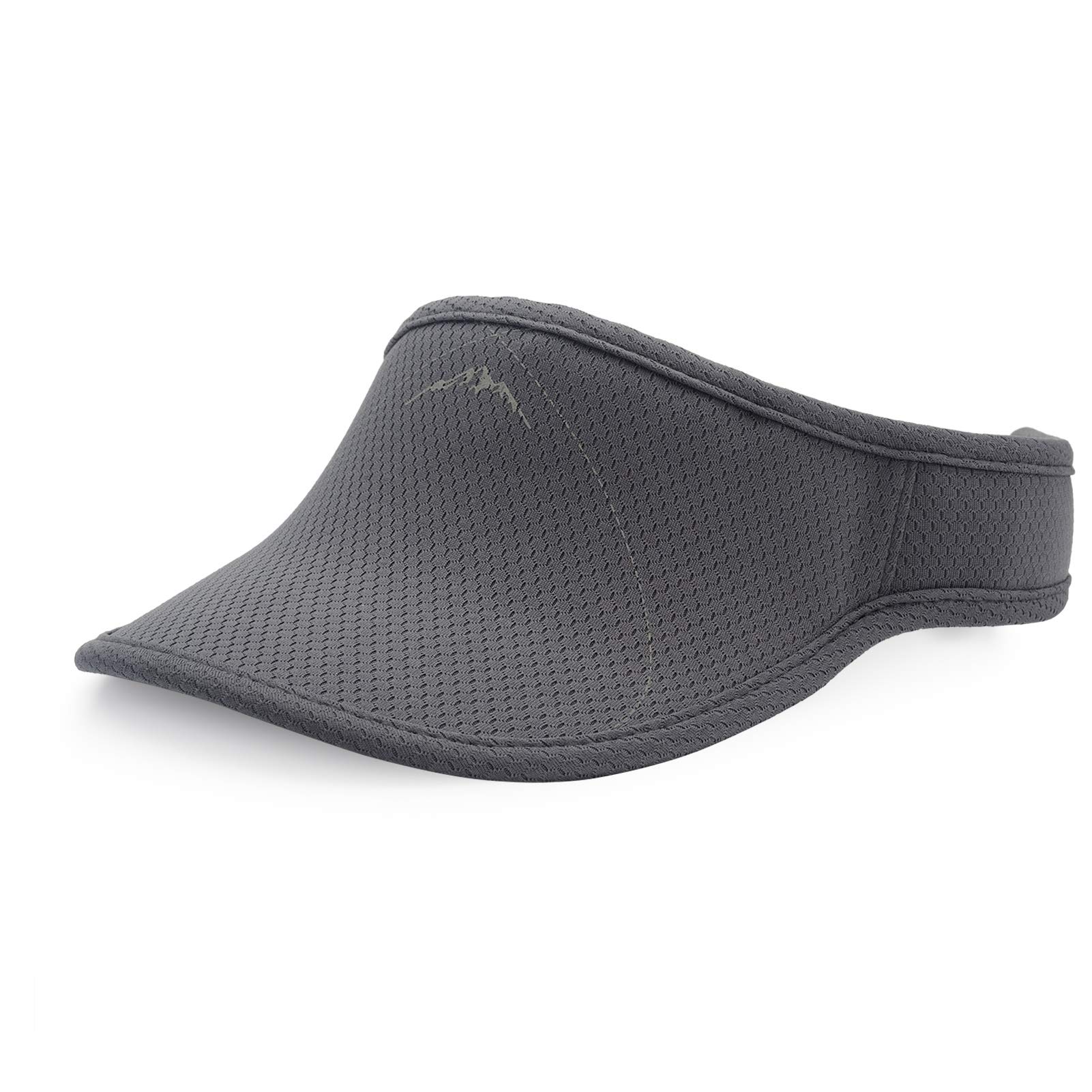 USHAKE Sun Visor Hat - Ultimate Protection and Comfort for Outdoor Activities - Golf Running Jogging Tennis Hiking Dark Grey