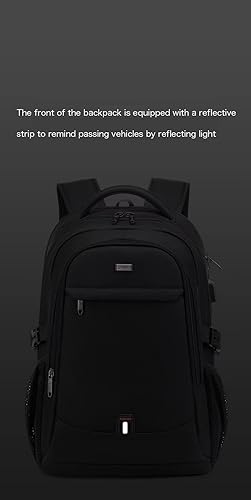 Valman Reflective Strip Backpack for Hiking, Laptop Backpack for Men, Women and Teenagers, Usb Port, Headphone Jack, 35 Liters Capacity, Suitable for 16-inch Computers