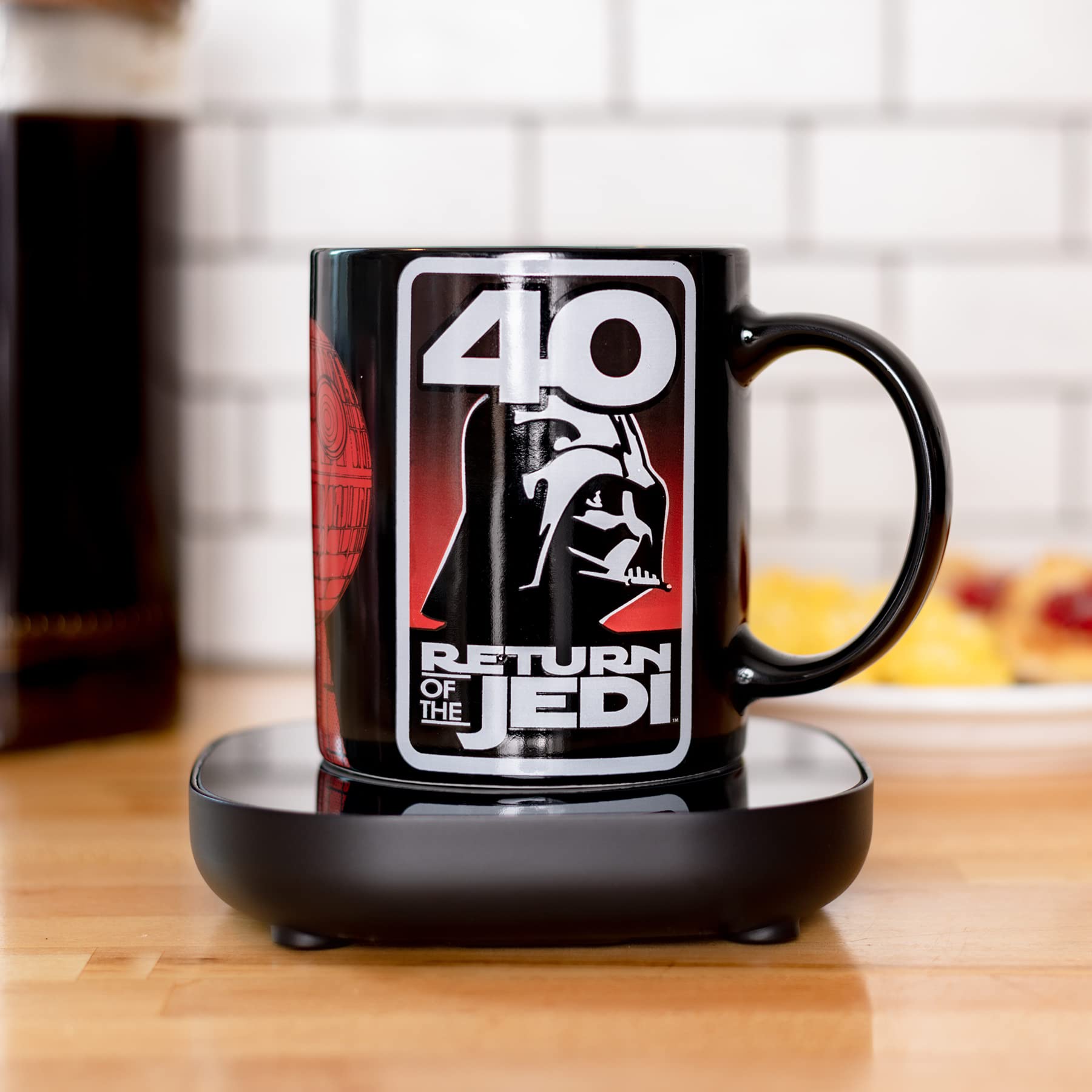 Uncanny Brands Star Wars Return of The Jedi 40th Anniversary Mug Warmer β Keeps Your Favorite Beverage Warm - Auto Shut On/Off