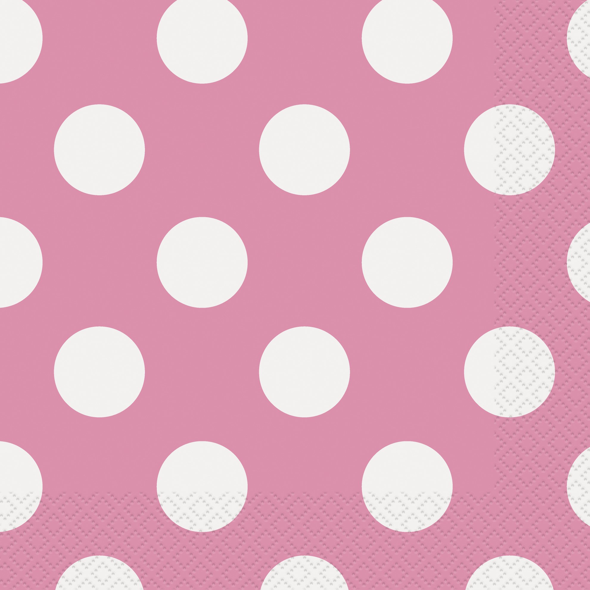 Unique Industries Hot Pink Polka Dot Paper Napkins, 16ct