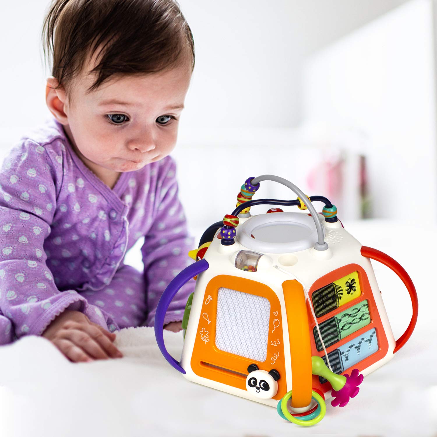 Woby Activity Cube 18-in-1 Educational Toddler Baby Toy Musical Game Play Center with Sounds and Lights,Lots of Functions for Learning and Development