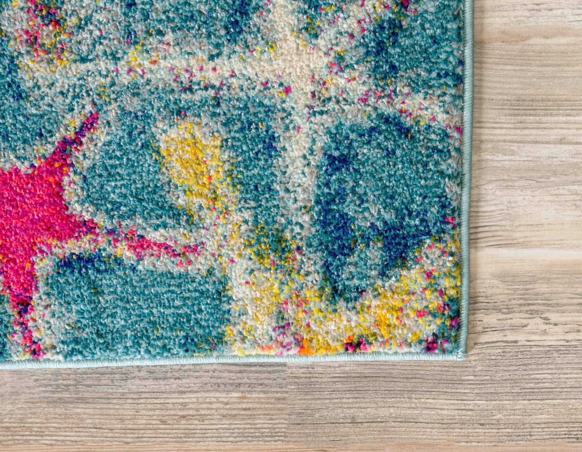 Unique Loom Positano Collection Coastal Modern Bright Colors Starfish Navy Blue Area Rug (5' x 8')