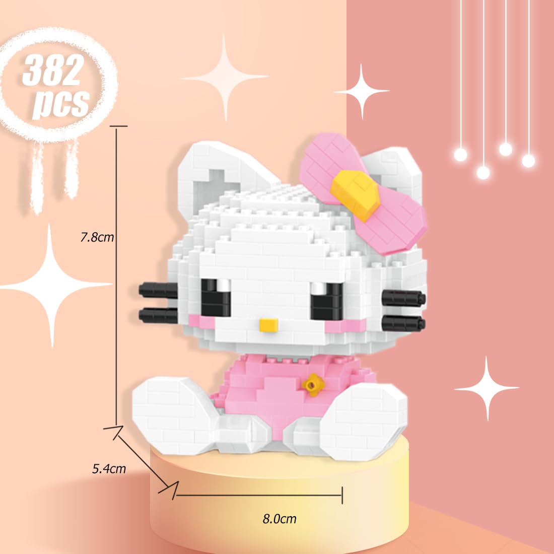 WERLIN Kawaii Anime Micro Building Blocks Set, Cute Figures Toys, 3D Cartoon Building Toys, Gifts, Bricks Block Model Kit for Intelligence Education (5pcs, One Size)