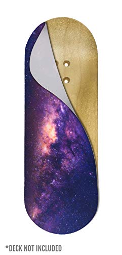 Teak Tuning Fingerboard Deck Graphic, Galaxy - Adhesive Graphics to Customize Your 35mm - 110mm Long, 35mm Wide, 0.2mm Thick - Waterproof Vinyl - Includes Mini File