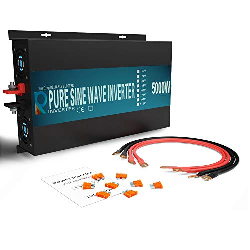WZRELB Pure Sine Wave 5000W 24V Power Inverter DC to AC Power - Solar, RV