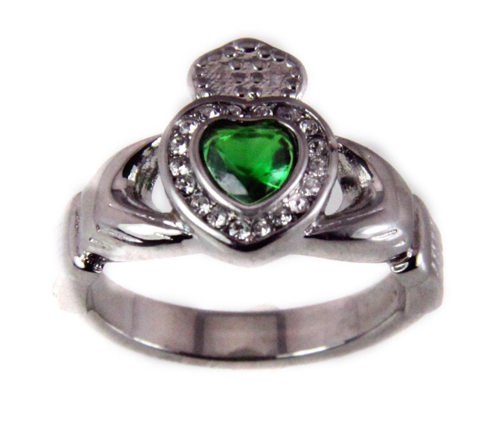 T12 Stainless Steel Claddagh Ring Irish Love Tradition Heart and Crown (7)