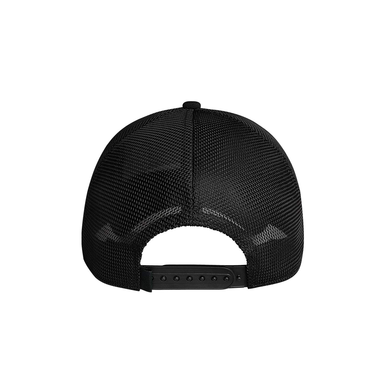 YETI Black on Black Patch Trucker Hat