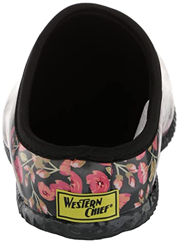 Western Chief Garden Clogs for Women - Man-Made Upper That Flaunts Floral Details, Slip-On Design, and Removable Textile InsoleRose Garden 8 M